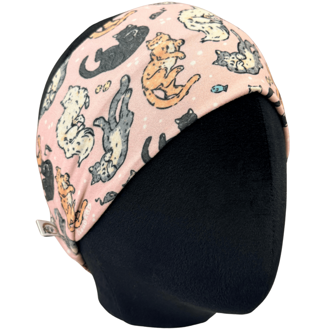Cats Headband – Pink Cat Illustration by CloudKBD – The Sassy Olive